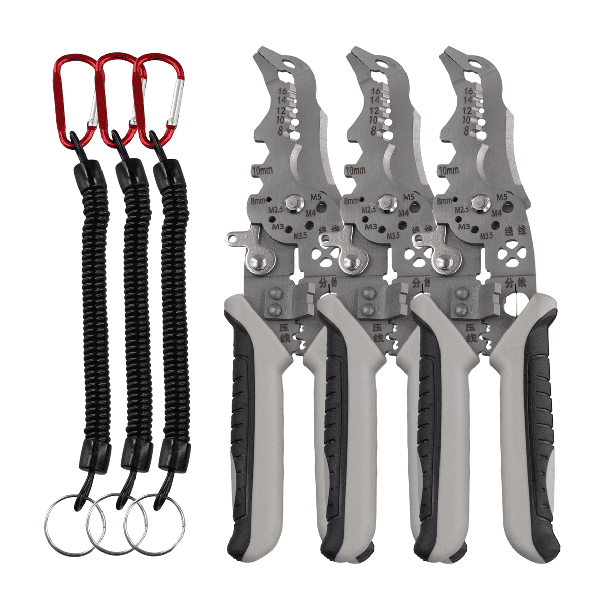 HOT 3pcs Multifunctional Elbow Wire Stripping Pliers with Spring ...