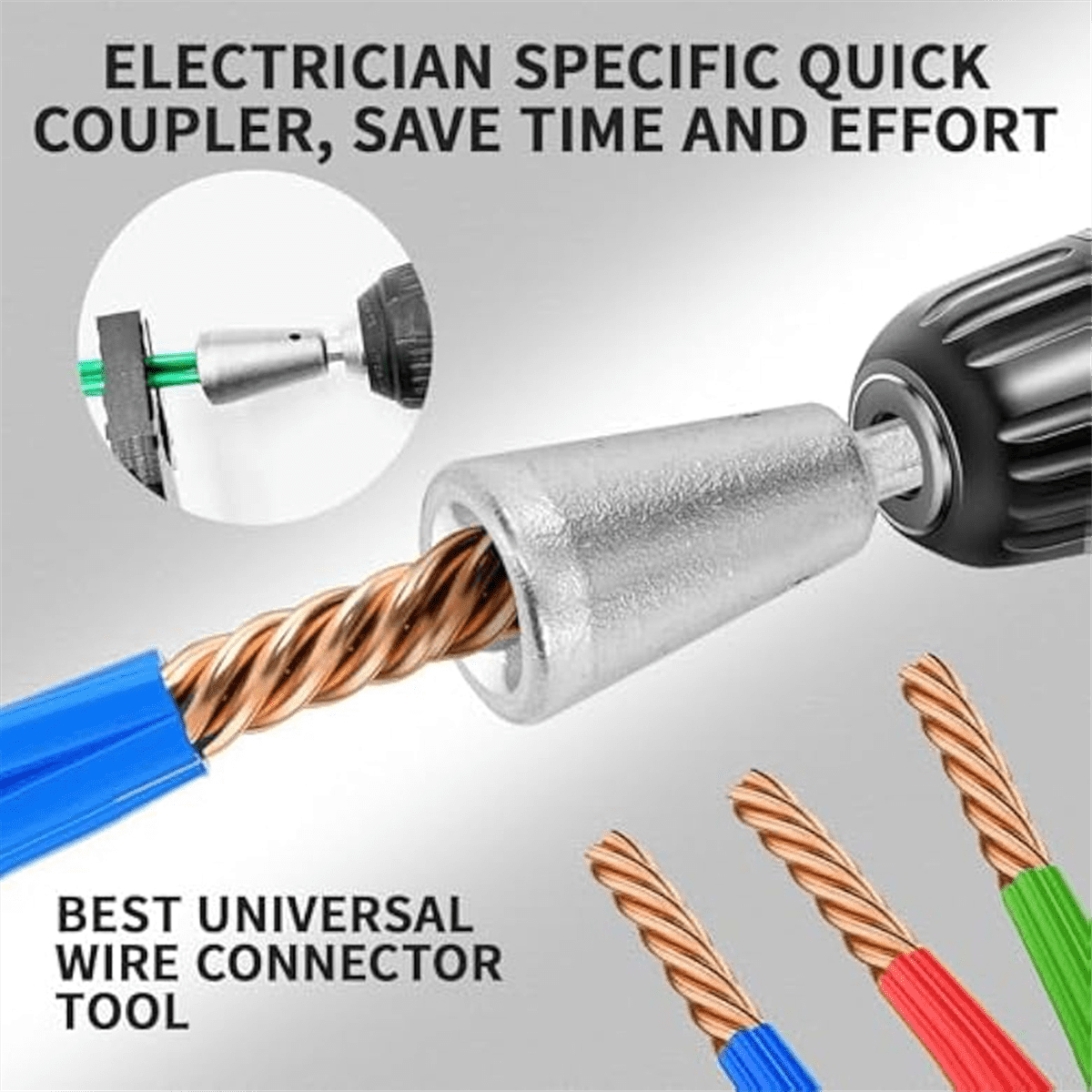 HOT! 3pcs Wire Stripping Twister Tool for Drill,Wire Connector Twisting ...