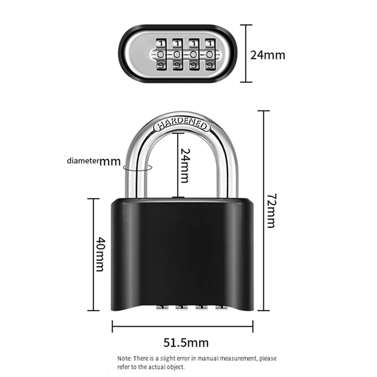 HOT! 4-Digit Combination Lock Outdoor Padlock Waterproof Combo for Gym ...