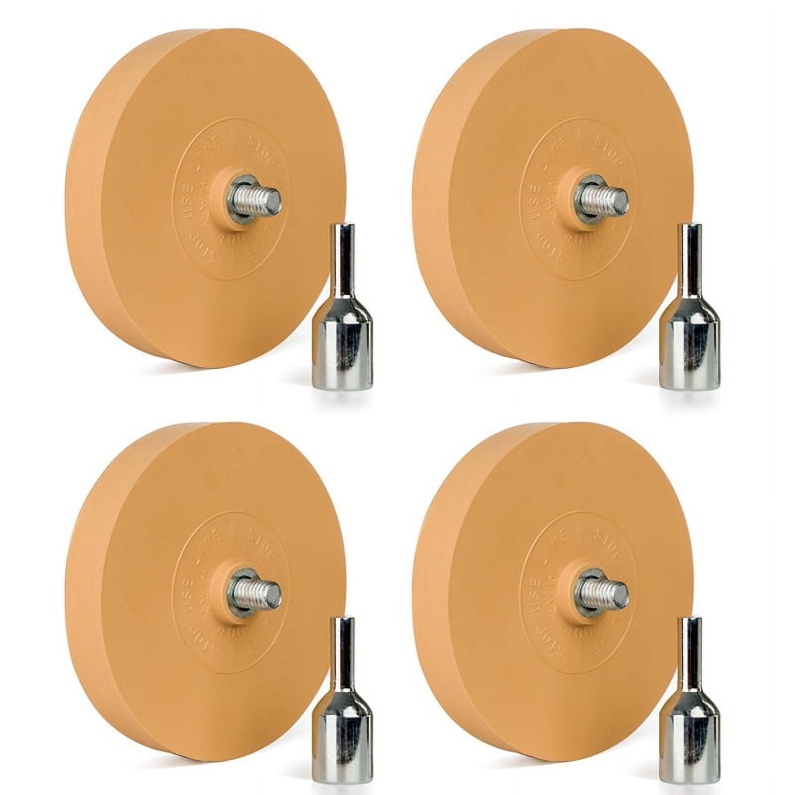 HOT! 4 Pack 3.5 Inch Eraser Wheel Decal Remover Adhesive with Adapter ...