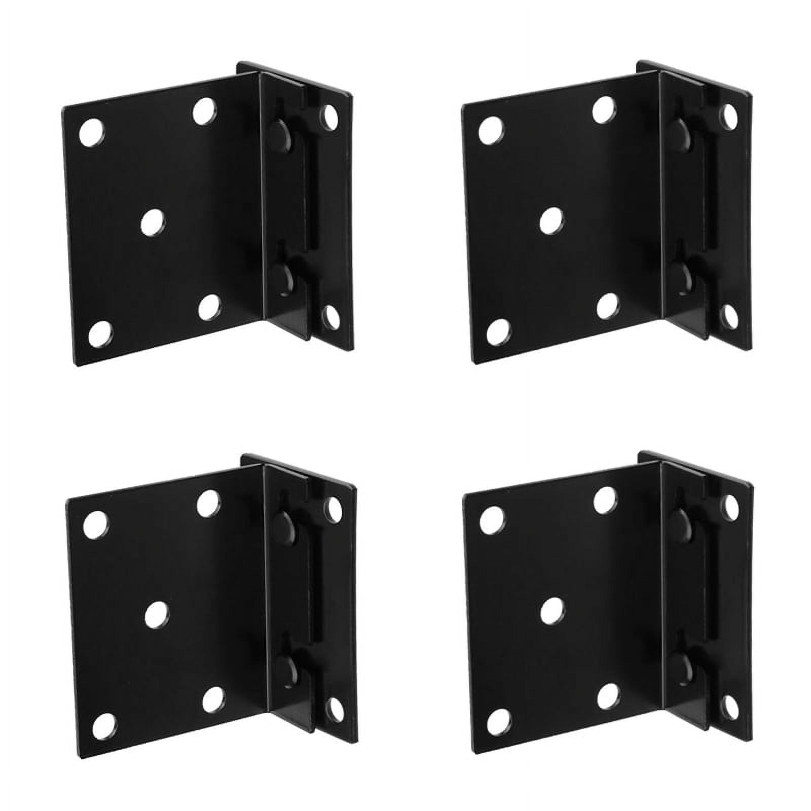 HOT 4 Piece Bed Frame Set Post Double Hook Slot Bracket 3.5inch X 3inch ...