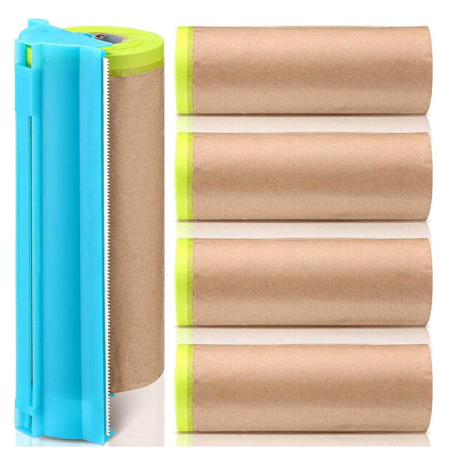 HOT 4 Rolls Pre-Laminated Masking Paper for Painting Automotive Tape ...