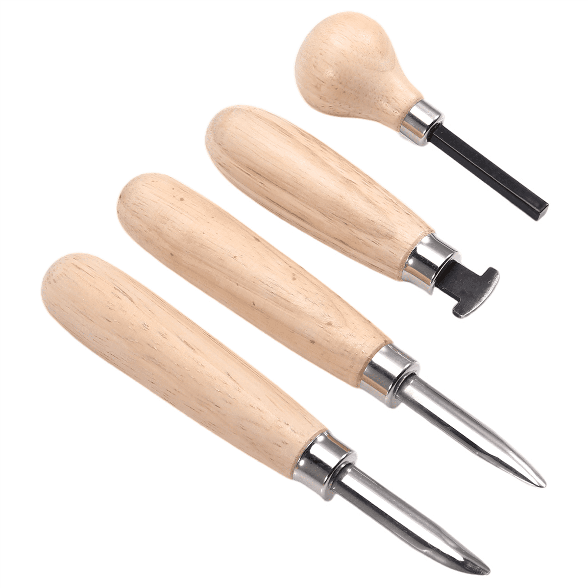 HOT! 4 Stone Setting Tools Set - Bezel Roller & Pusher Straight Curved Burnishers - Walmart.com