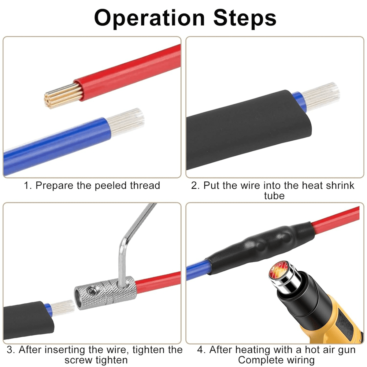 HOT! 4PCS 0 Gauge Wire Splice Connectors, Battery Cable Coupler Audio ...