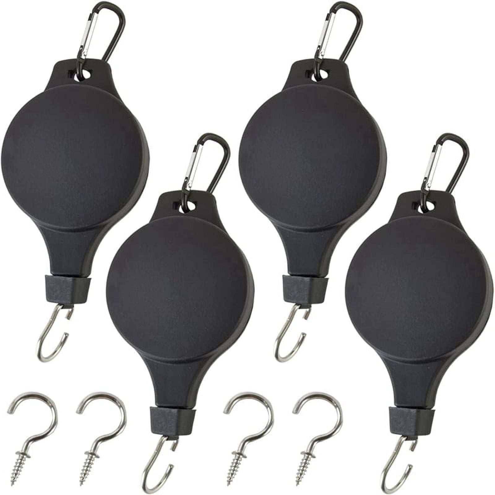 HOT! 4PCS Plant Pulleys Hook Pulley with Ceiling Hooks for Hanging ...