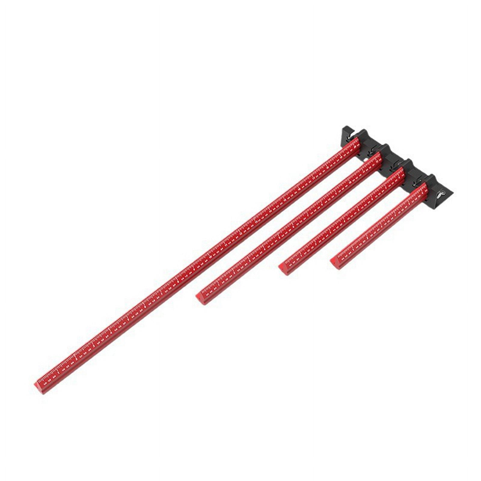 HOT 4Pcs V-Type Inch Woodworking Line Drawing Ruler Parallel/Vertical ...