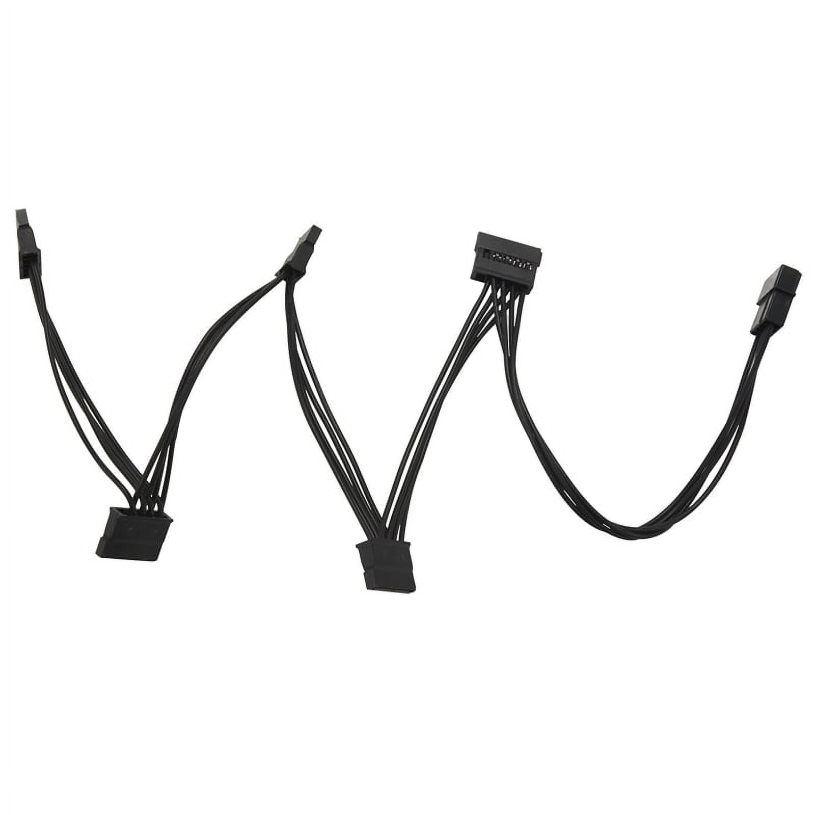 HOT 4Pin IDE 1 to 5 SATA 15Pin Hard Drive Power Supply Splitter Cable ...