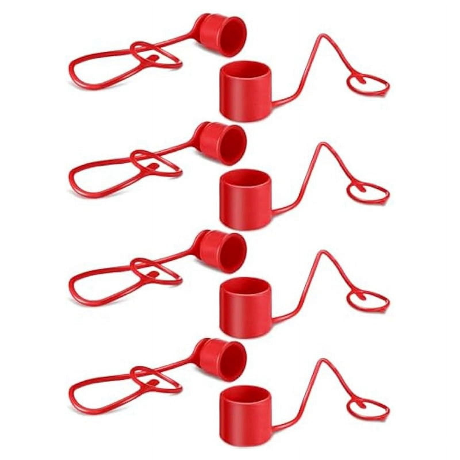 HOT 4Sets 1/2Inches Hydraulic Coupler Dust Cap & Plug Covers Heavy Duty ...