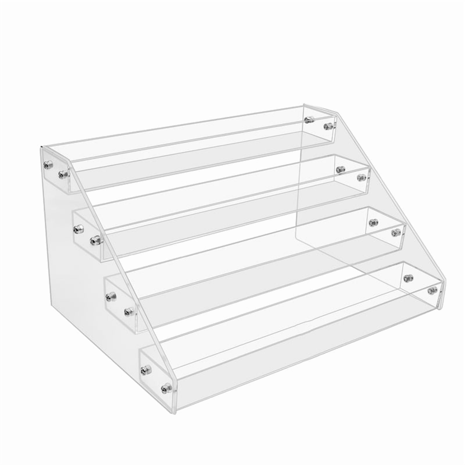 HOT 4Tier Clear Acrylic CD Holder Cascading Storage Rack,DVD/CD Display ...