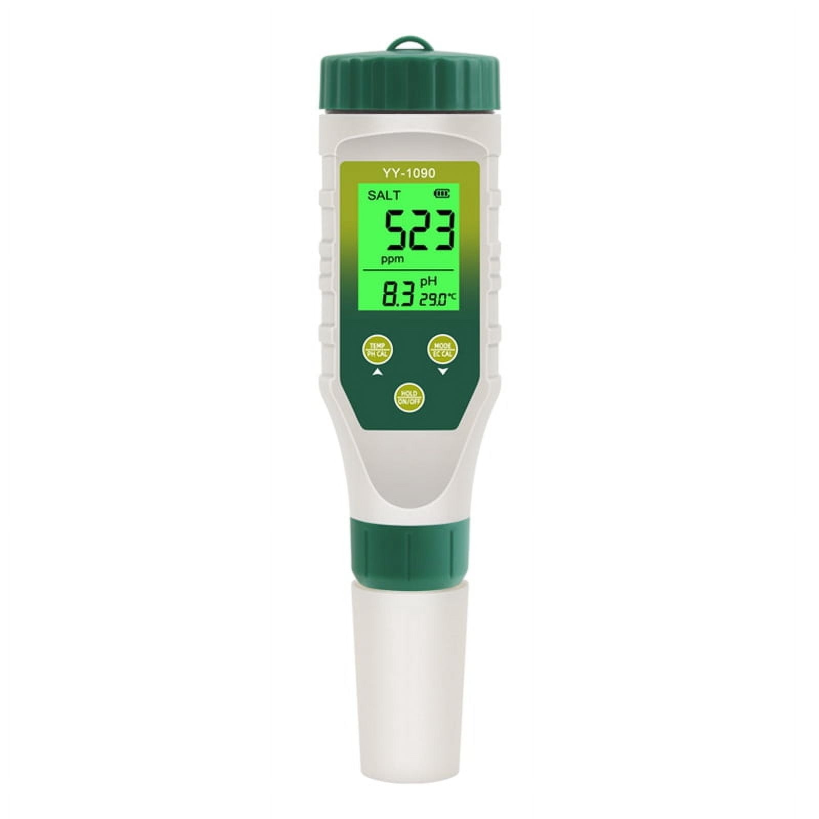 HOT 5 in 1 PH/EC/TDS/Salt/Temp PH Meter Swimming Pool Salinity Tester ...
