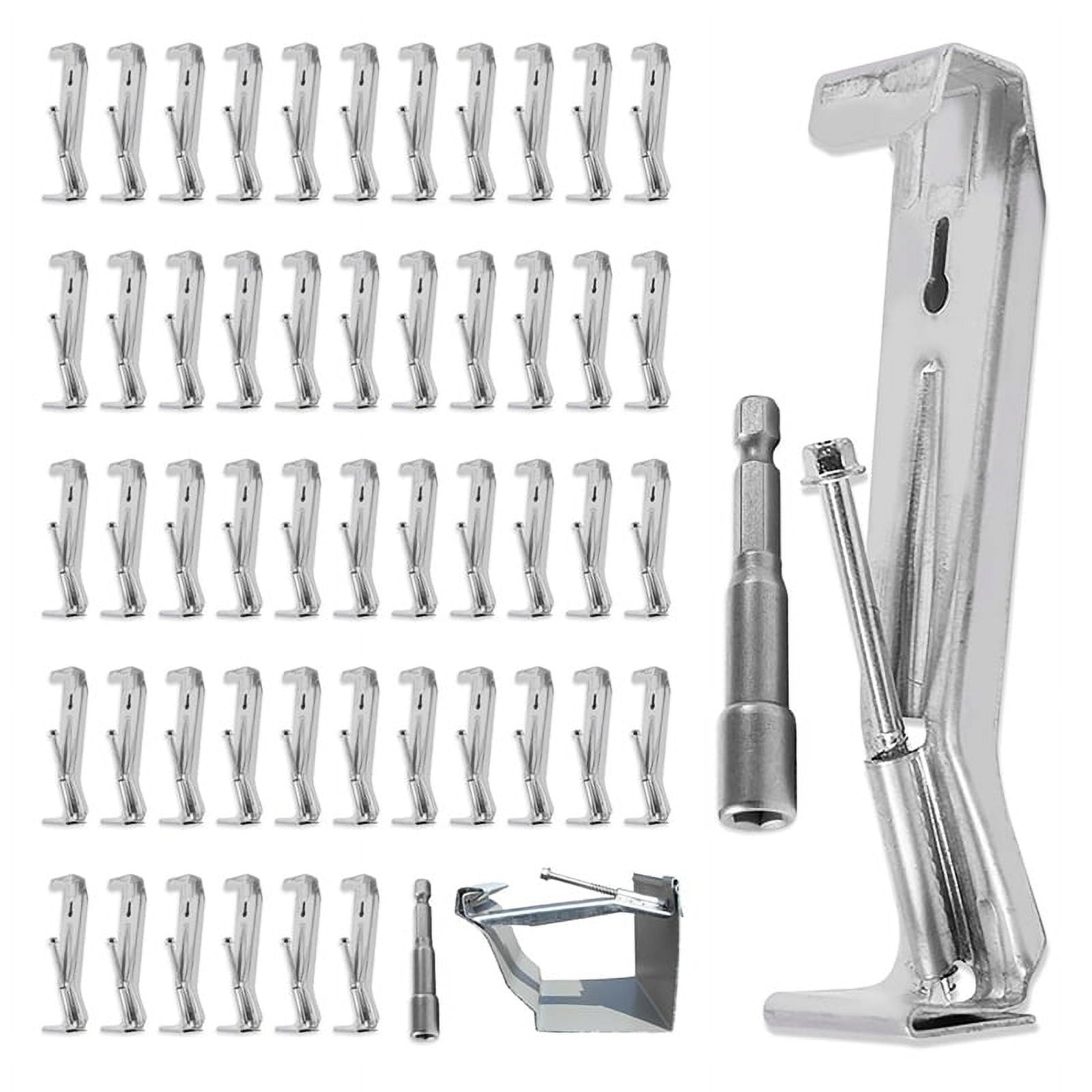 HOT 50-Pack Hidden Gutter Hangers 5 Inch with Pres - Inserted Quick ...