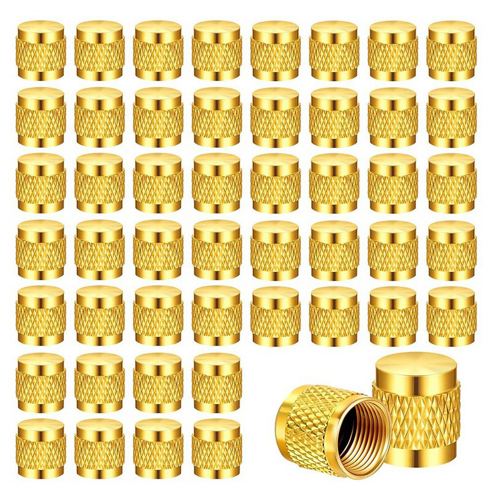 HOT 50 Pcs 1/4Inch Brass Flare Cap, Solid Caps with Neoprene O Ring Seal, SAE HVAC Valve ...