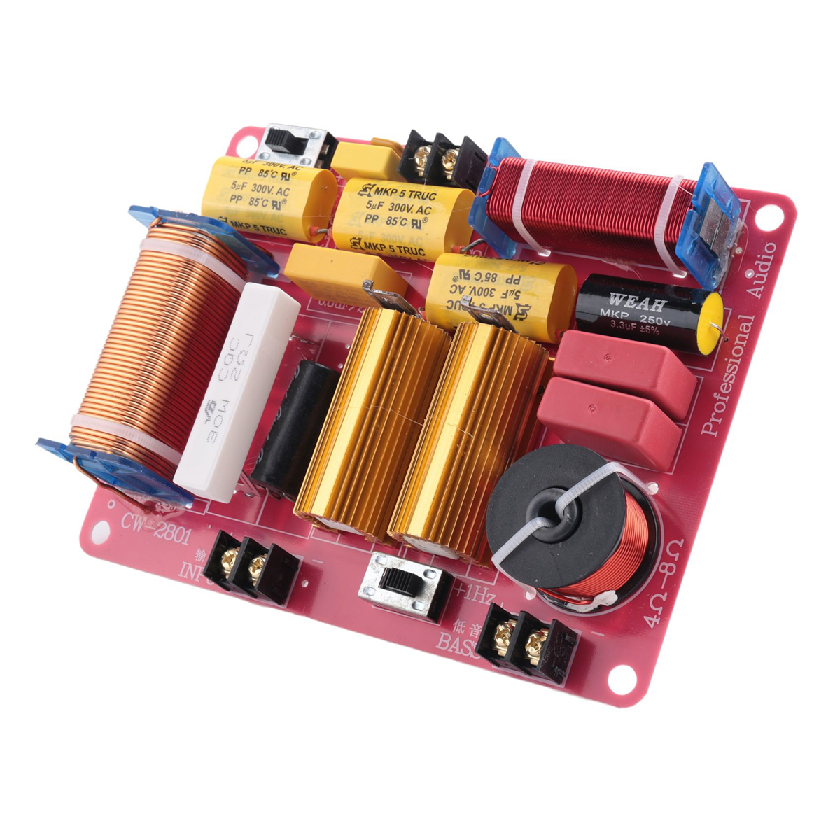 HOT! 500W 2-Way Audio Speaker Divider 3200Hz Adjustable High and Low Frequency Hifi Fidelity ...