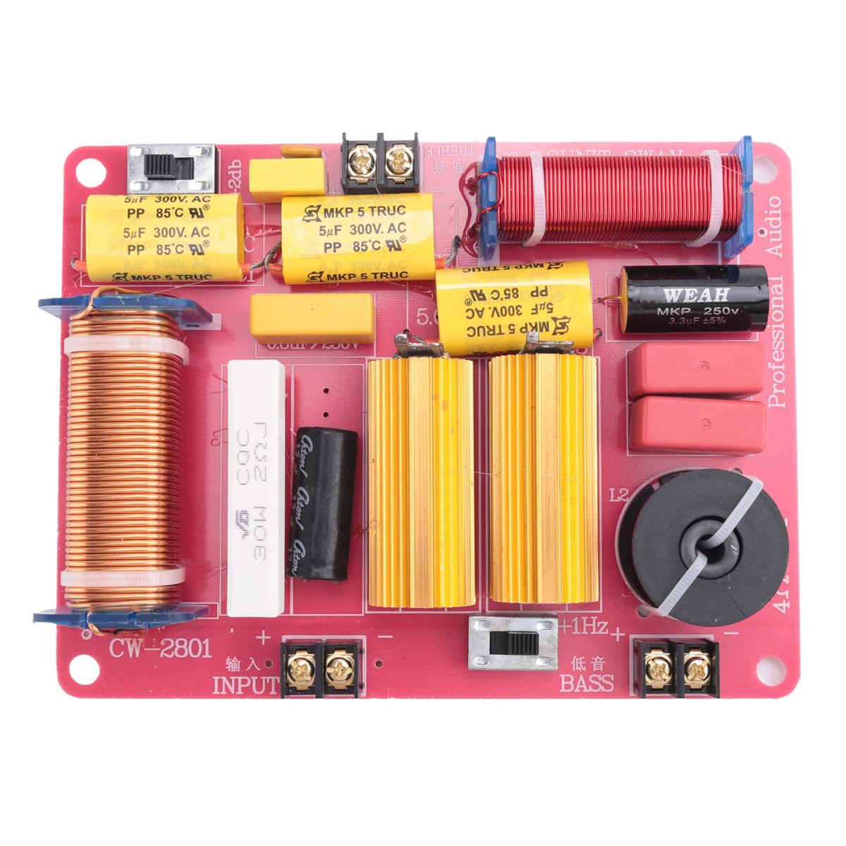 HOT 500W 2-Way Audio Speaker Divider 3200Hz Adjustable High and Low Frequency Hifi Fidelity ...