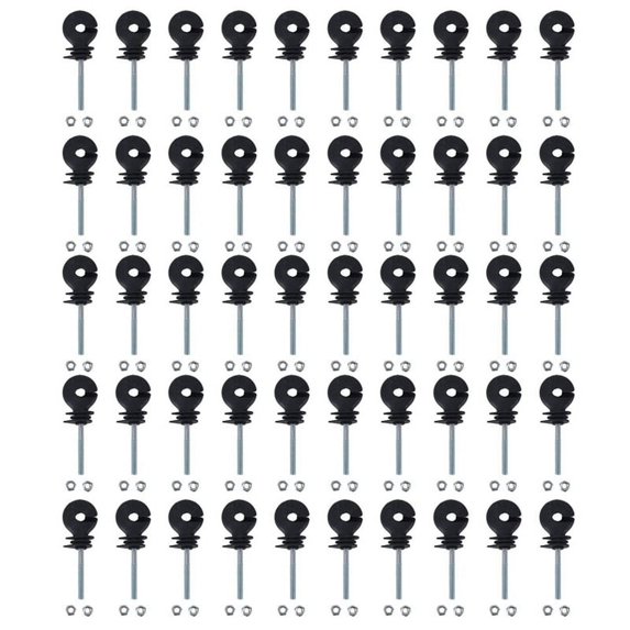 50pcs Flat Nut Insulators Electric Fence Insulators - Walmart.com