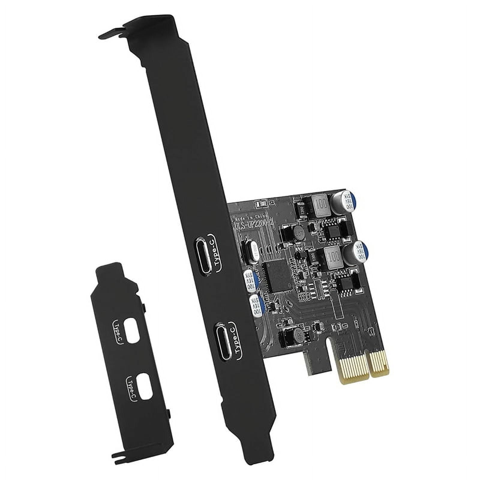 HOT 5Gbps PCIE 1X to Dual USB C Expansion Card PCI Express X1 2Port ...