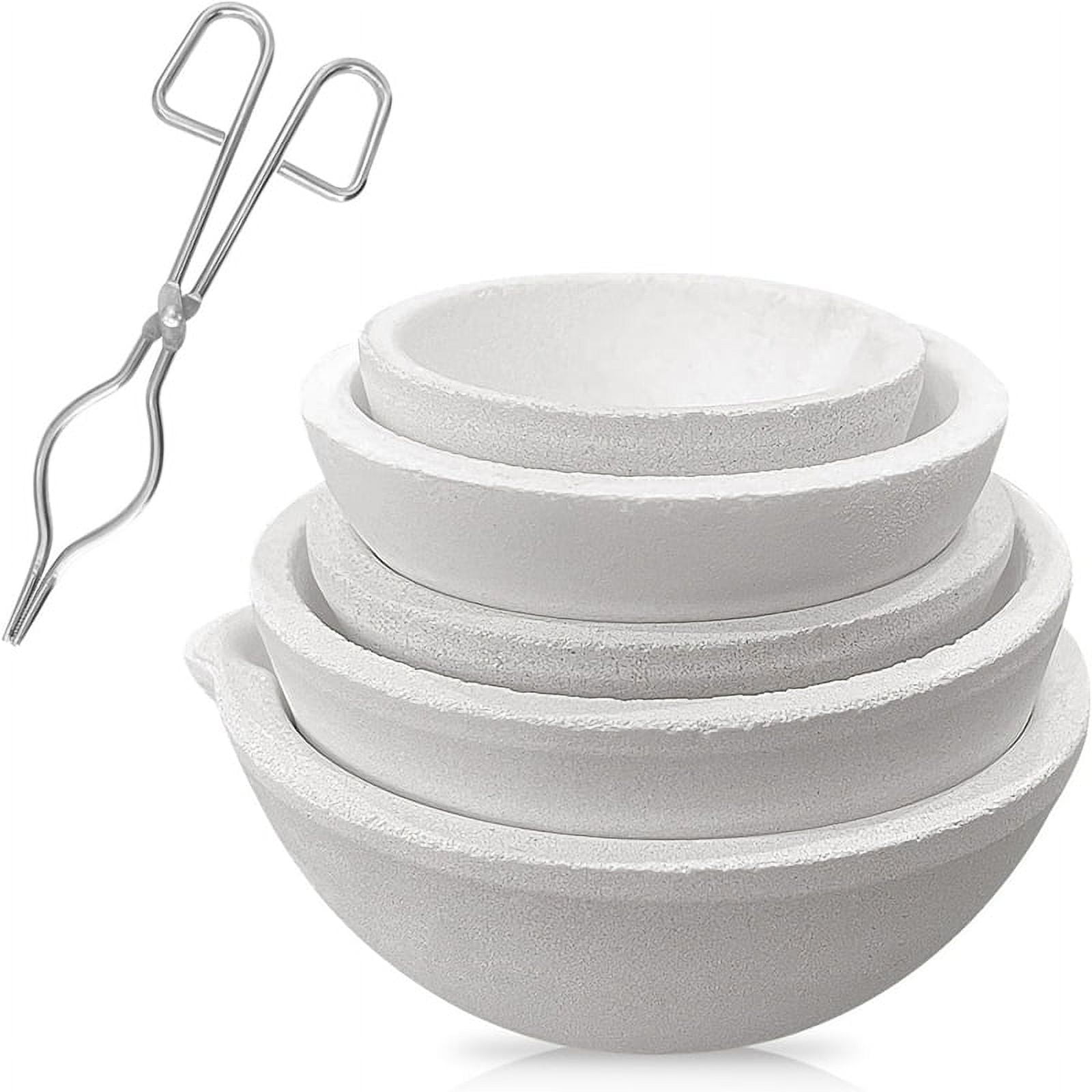 HOT! 6 Pack Ceramic Crucible Bowl with 7.87 Inch Tong,for Casting ...