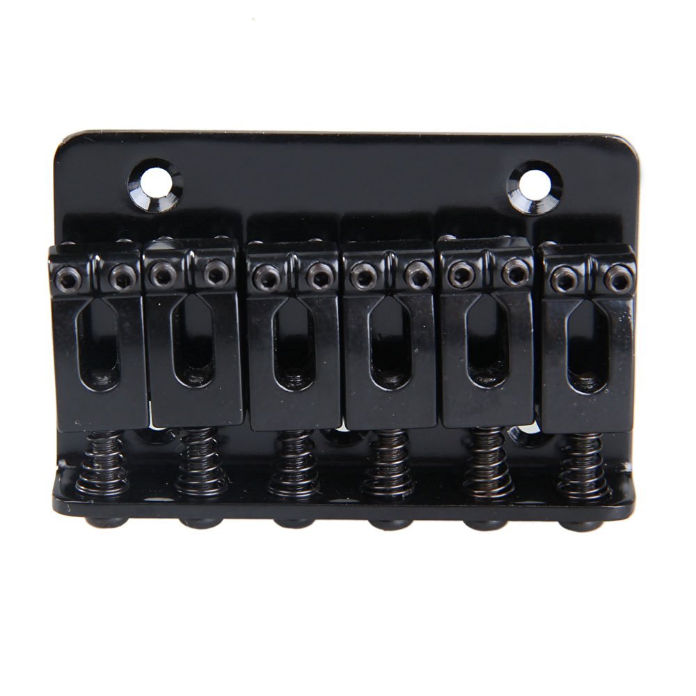 HOT! 6 Saddle Hardtail Bridge Top Load 65mm Electric Guitar (Black ...
