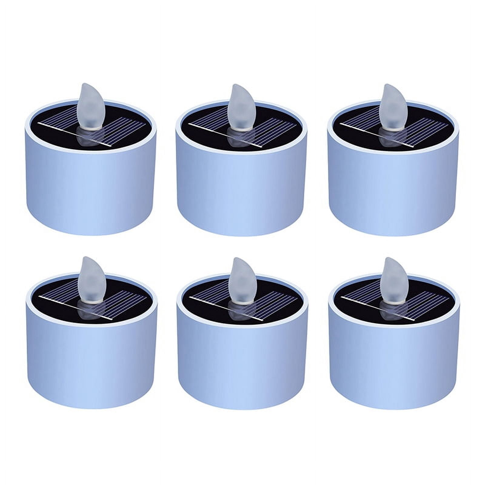 HOT! 6PCS Weatherproof Solar Powered Candles Flameless LED Lights for ...