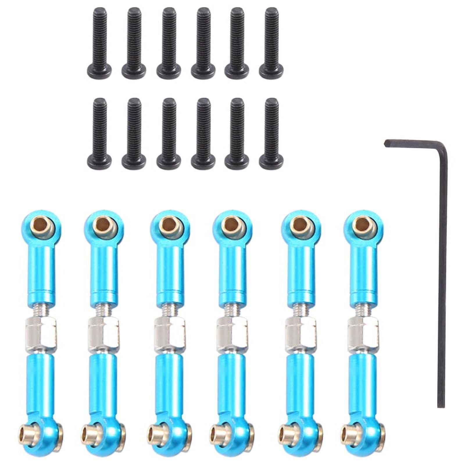 HOT! 6Pcs Adjustable Metal Linkage Pull Rod Front /Rear Servo Link for ...