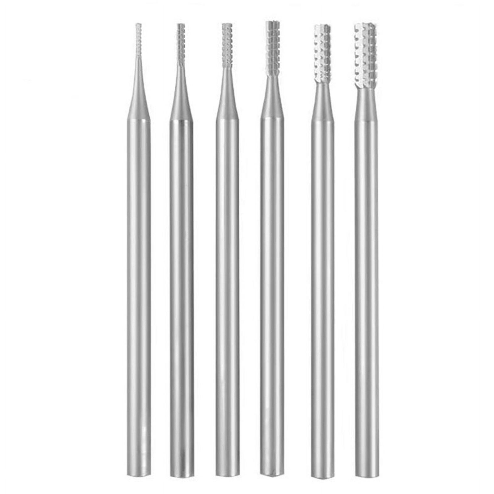 6Pcs Cylinder Shape Jewelry Burr - 3/32Inch Shank Cylindrical -Cut Burs ...