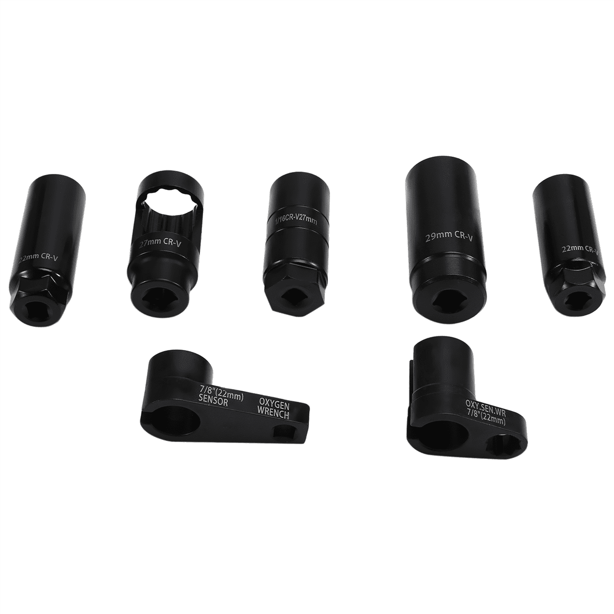 HOT! 7pcs Universal O2 Oxygen Sensor Socket 6 Point Wrench Tool Remover Installer Set Removing ...