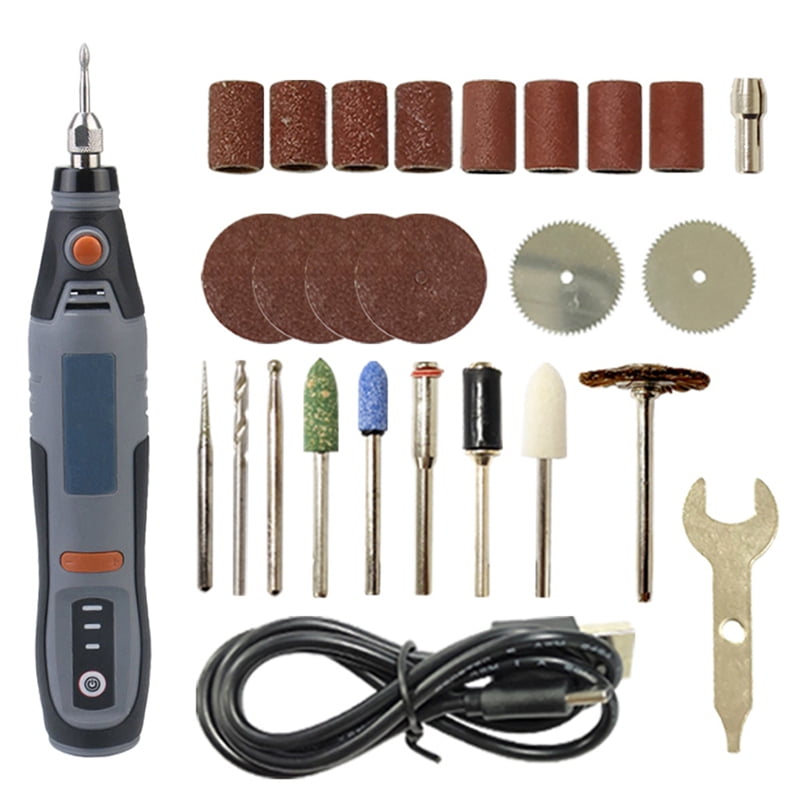 HOT 80W Rechargeable Electric Drill Pen Drilling Machine USB Cordless ...