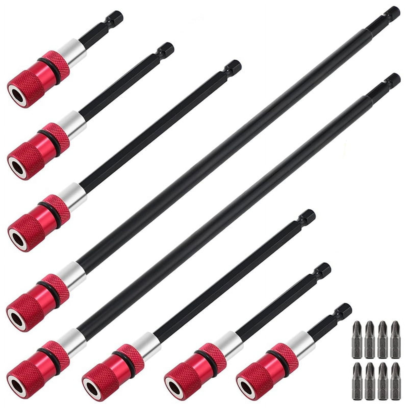 HOT 8Pcs Drill Bit Extension Set Magnetic Holder Extender 1/4 Inch Hex ...