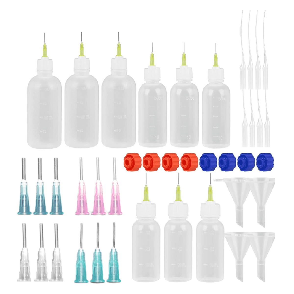 HOT 9Pcs Glue Applicator Bottles,30ml 50ml 100ml Squeezable Dropper ...