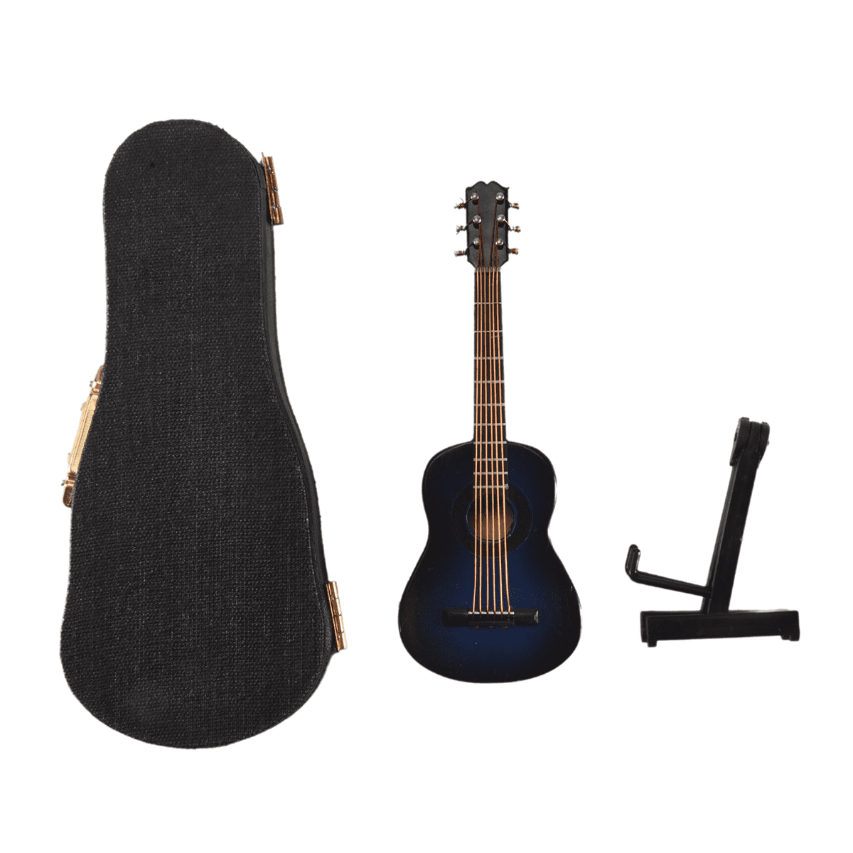 HOT! A-Wooden Miniature Guitar with Stand and Case Mini Musical ...