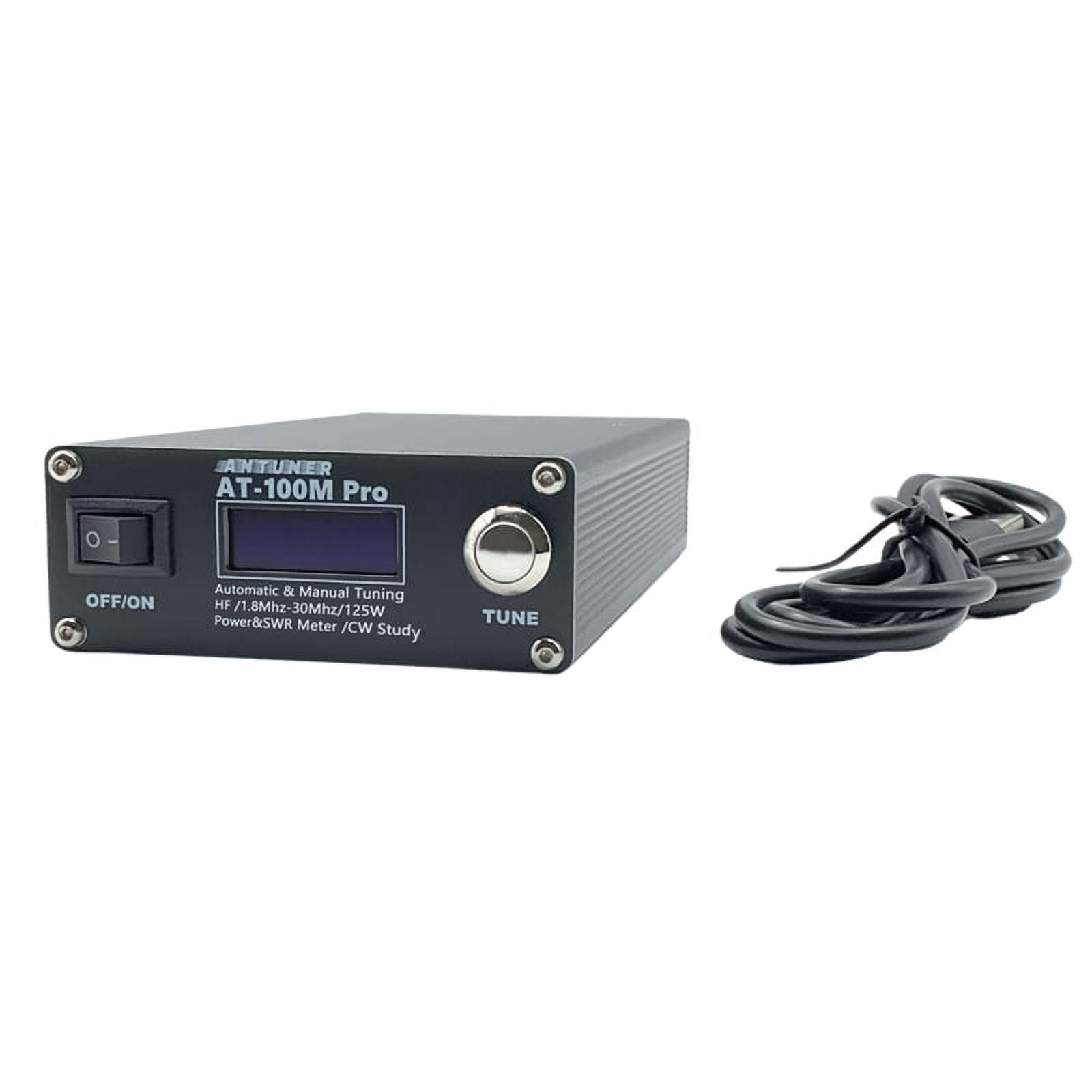 HOT! AT100M Pro Antenna Tuner 1.8Mhz-30Mhz 100W Support Morse Code ...
