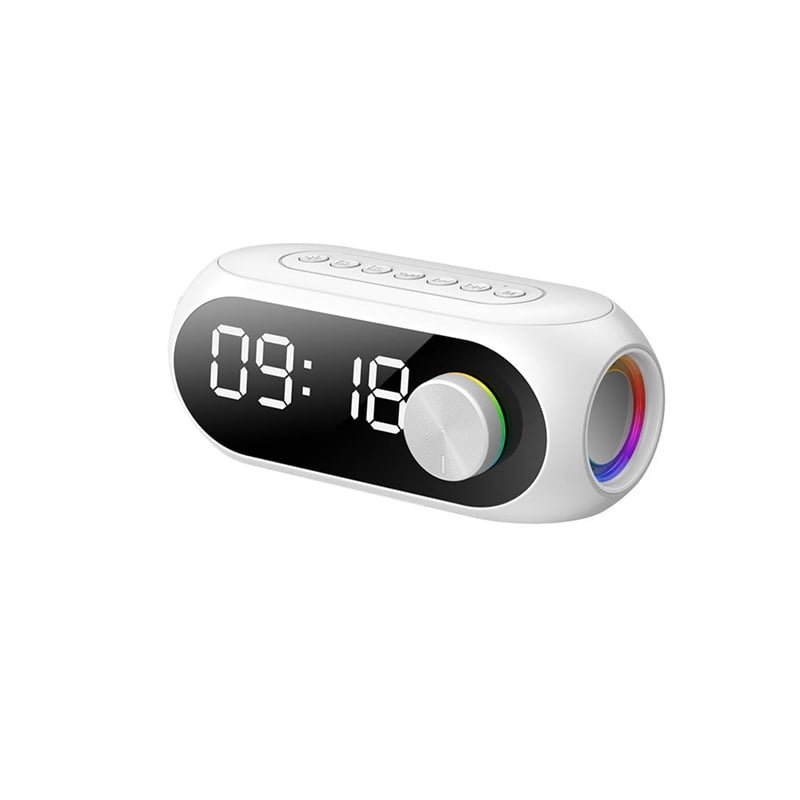 HOT! Alarm Clock Portable Bluetooth Speaker Radio FM Subwoofer Wireless ...