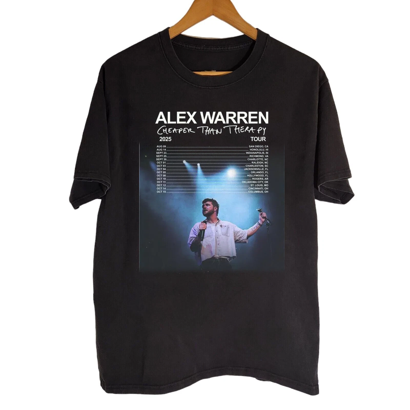 HOT Alex Warren Tour 2025 Black Shirt, HOT Alex Warren Tour 2025 Black ...