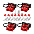 Anderson Connector, 50AMP 6-12 Gauge Quick Connect with Dust Plug 12V ...