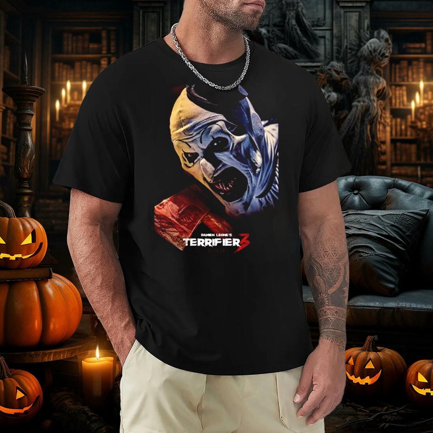 HOT ! Art the Clown in The Terrifier 3 Axe T-Shirt - Walmart.com