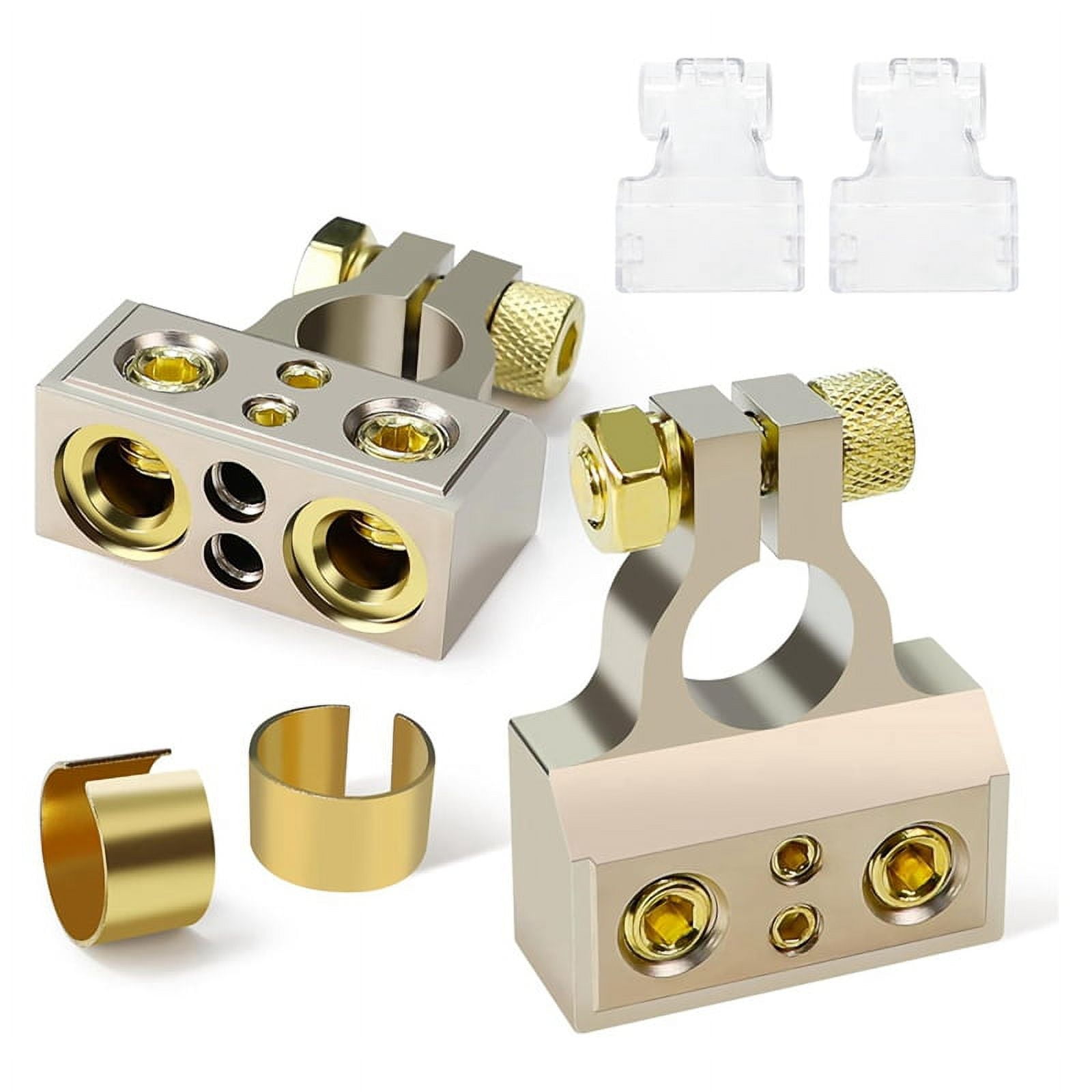 HOT! Battery Terminals, 0/4/8/10 Gauge Terminal Connectors with Shims ...