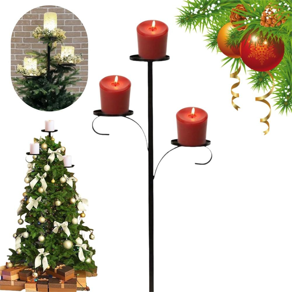 HOT! Black TripleTree Toppers, Tree Toppers Candle Holder, Candelabra ...
