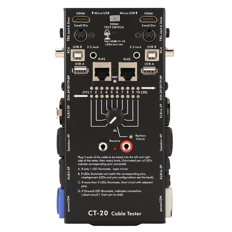 HOT CT-20 Multifunctional Line Tester Audio Xlr Signal -Compatible ...