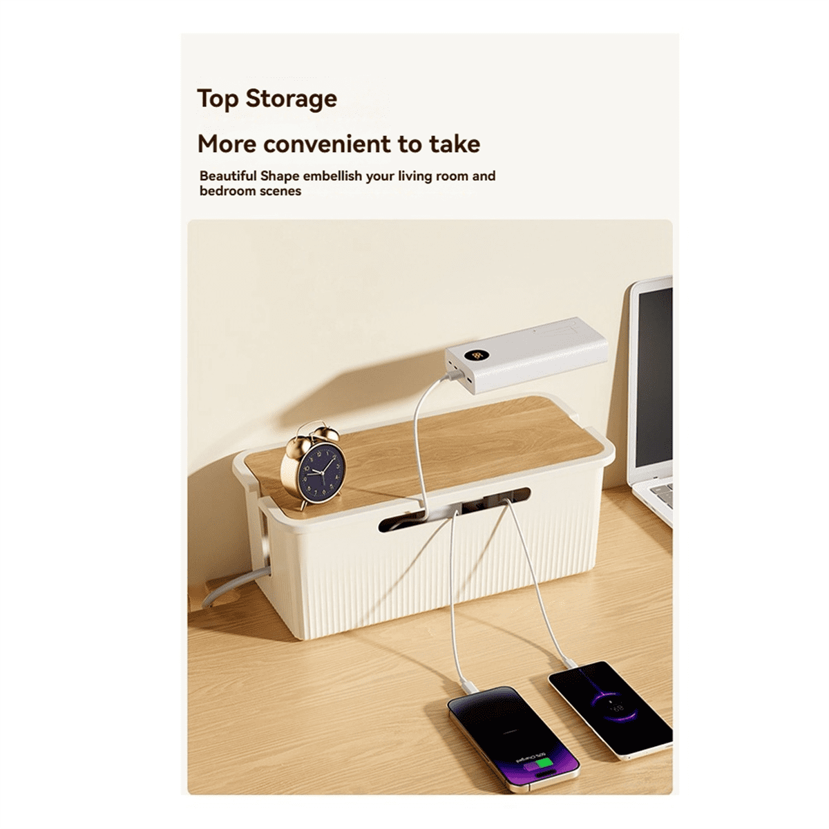 HOT! Cable Management Box with Lid to Hide Wires& Power Strips Desk ...