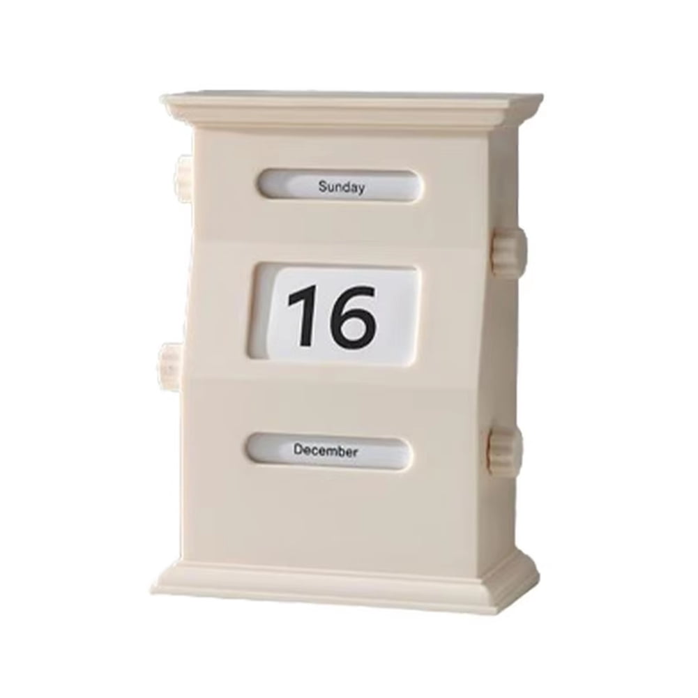 HOT Calendar Desk Retro Blocks Date Display Decorations Desktop Decor ...