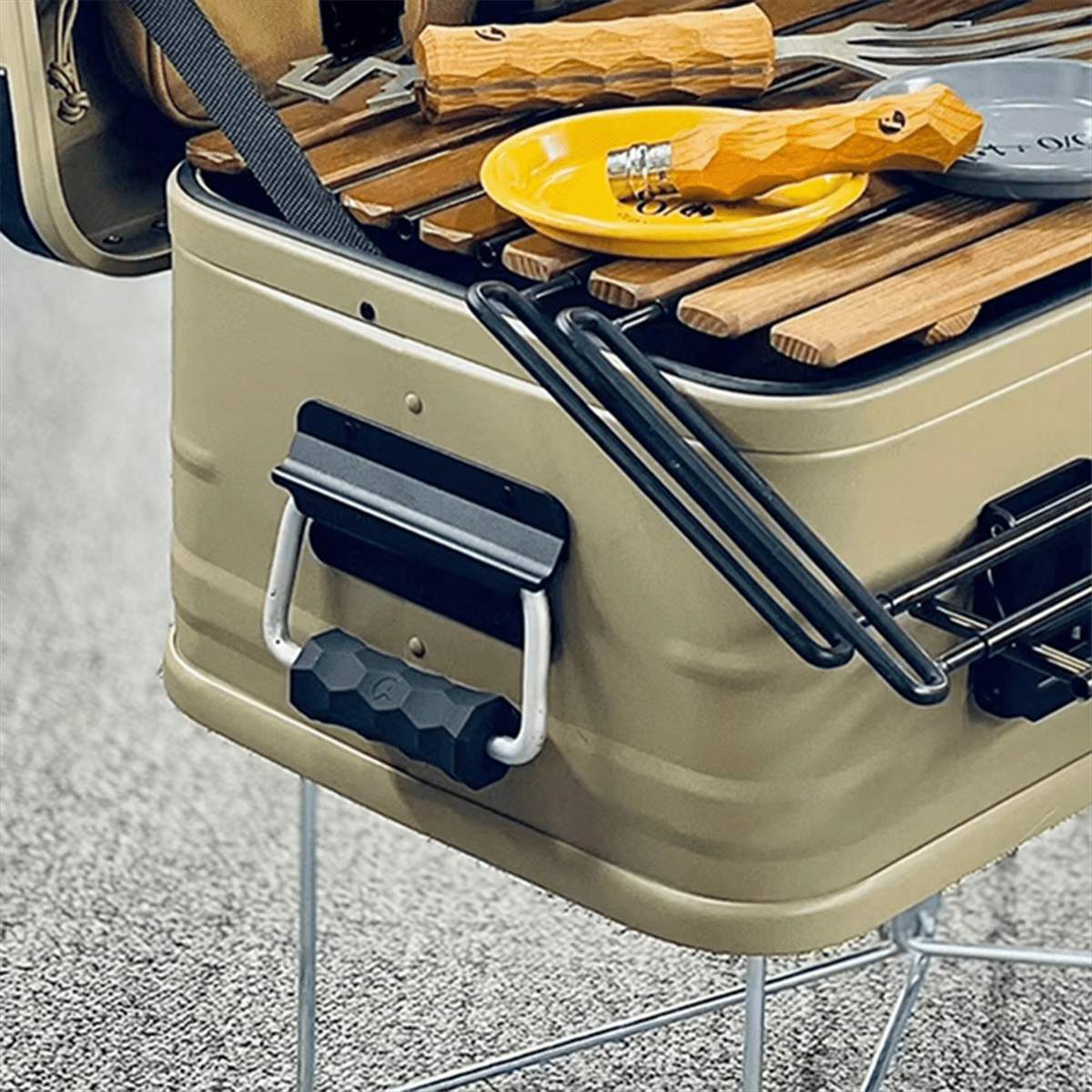 HOT! Camping Foldable Metal Stand Stainless Steel Aluminum Alloy Box ...
