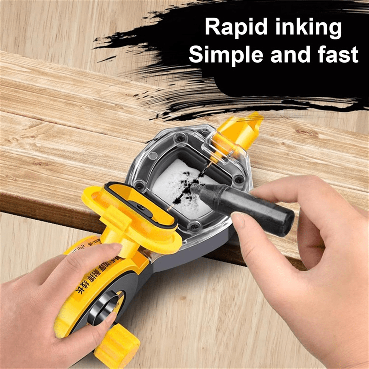 HOT! Chalk Line Woodworking Marking Tool Automatic Wire Box Adjustment ...