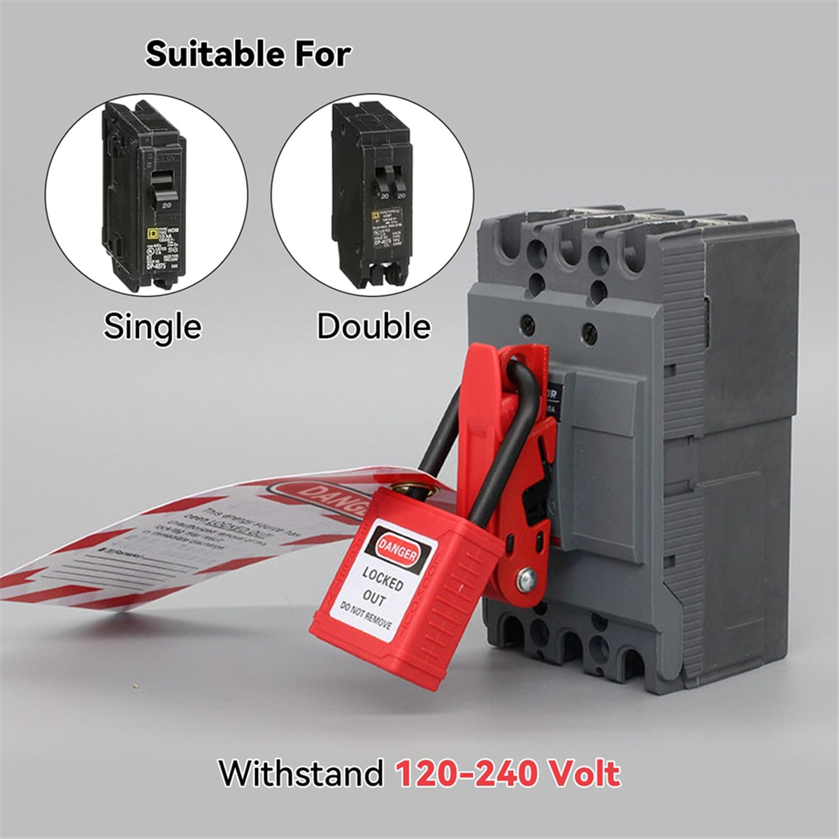 HOT! Circuit Breaker Lockout Set, Lockout, Tagout Tag, for Standard ...