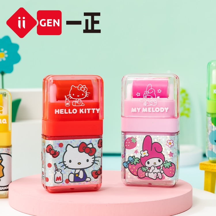 HOT Cute Sanrio Hello Kitty and Melody Roller Eraser Set for Primary ...