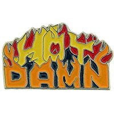 HOT DAMN PIN - Original Artwork Backpack Fire Enamel Lapel Pin - 1 ...