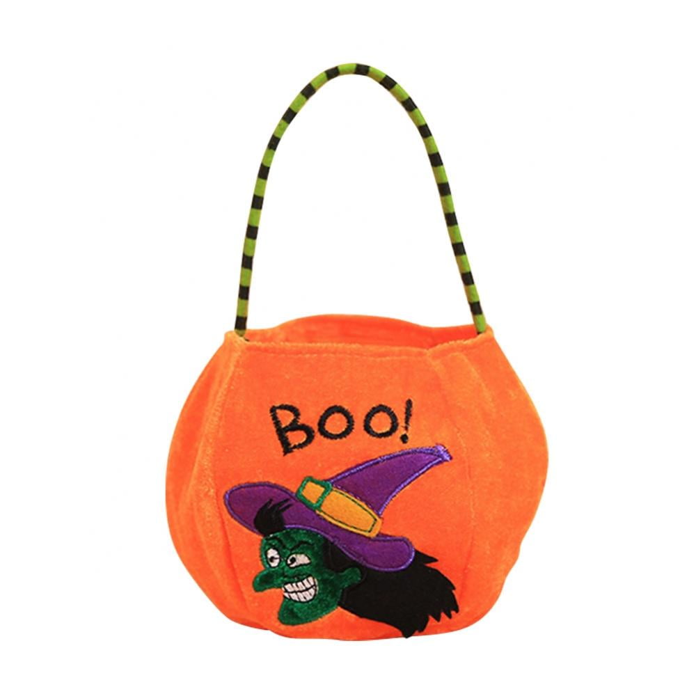 1 Pack Halloween Goody Bag Trick or Treat Candy Bag Velvet Tote Bags ...