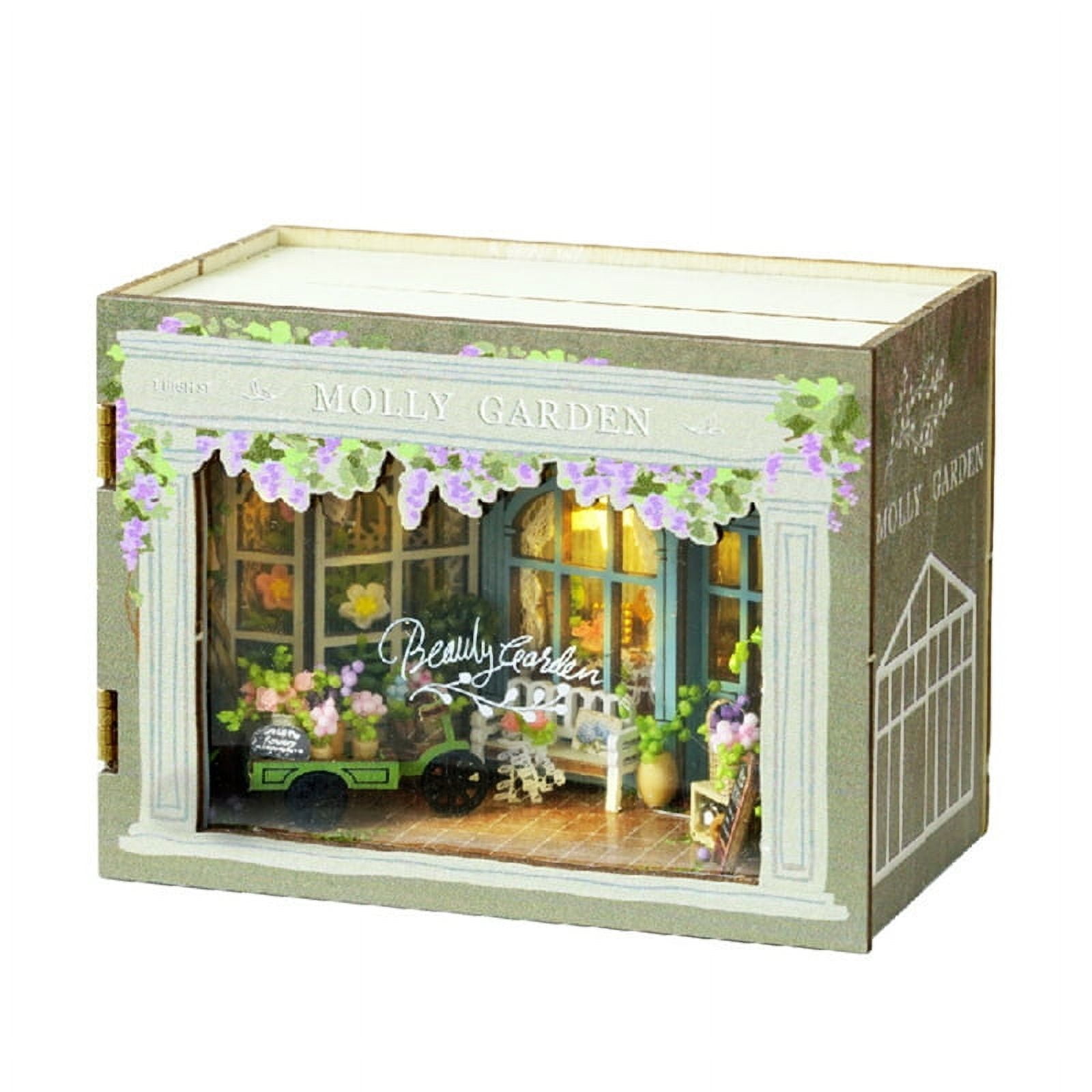 HOT! DIY Book Nook Kit with 3D Puzzle Model Building Wooden Bookshelf ...