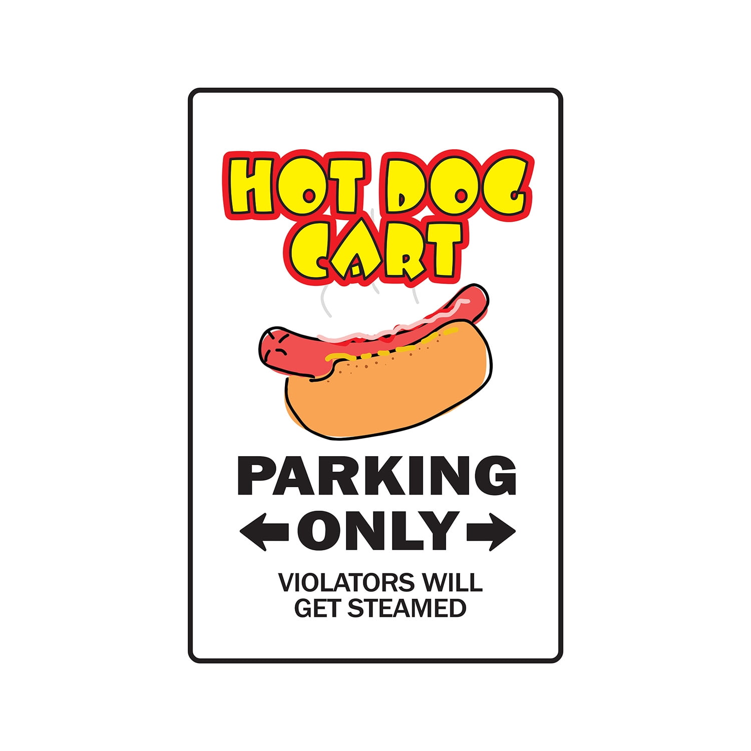 HOT DOG CART Aluminum Sign street food eat weiner franks foodie food ...