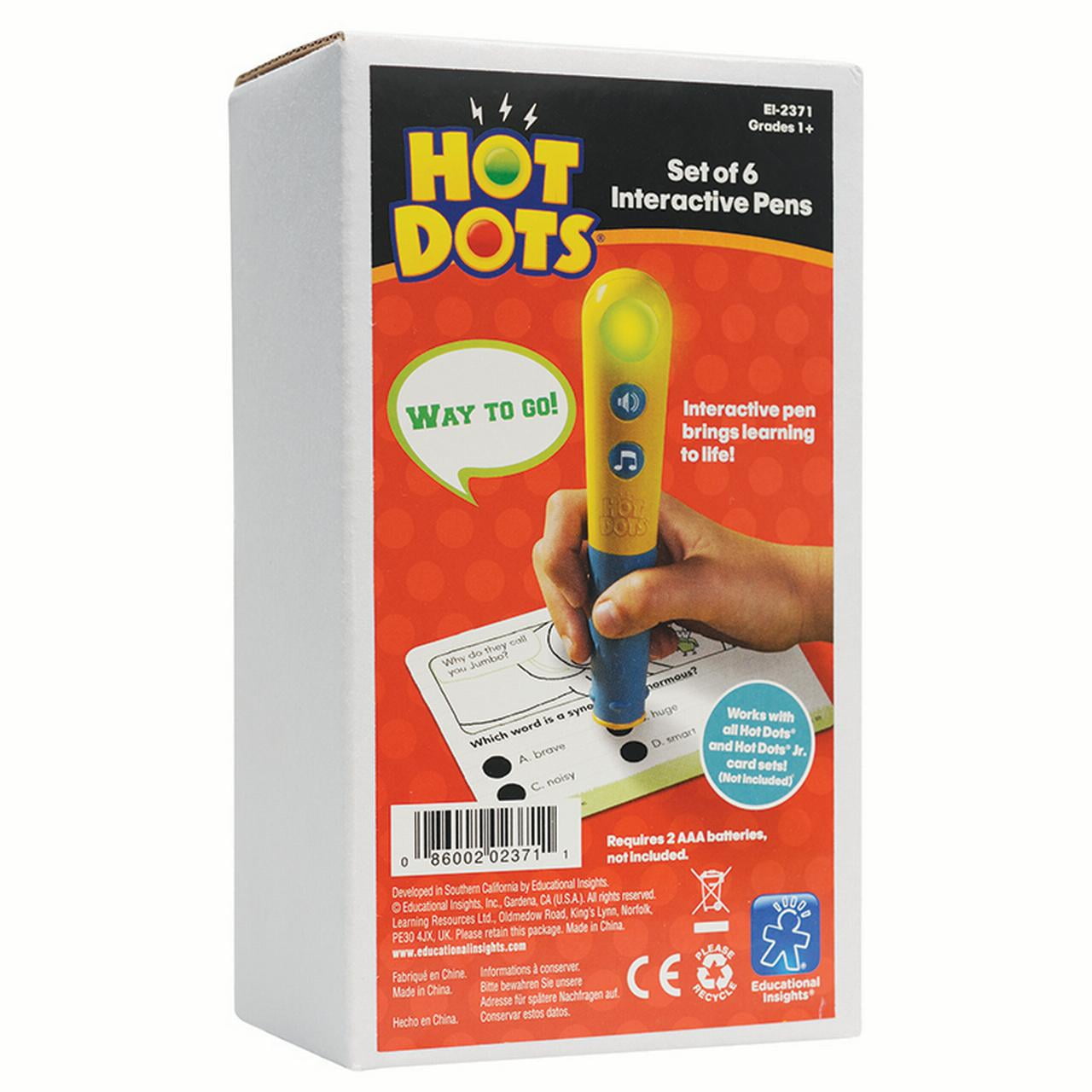 HOT DOTS PENS SET OF 6 - Walmart.com