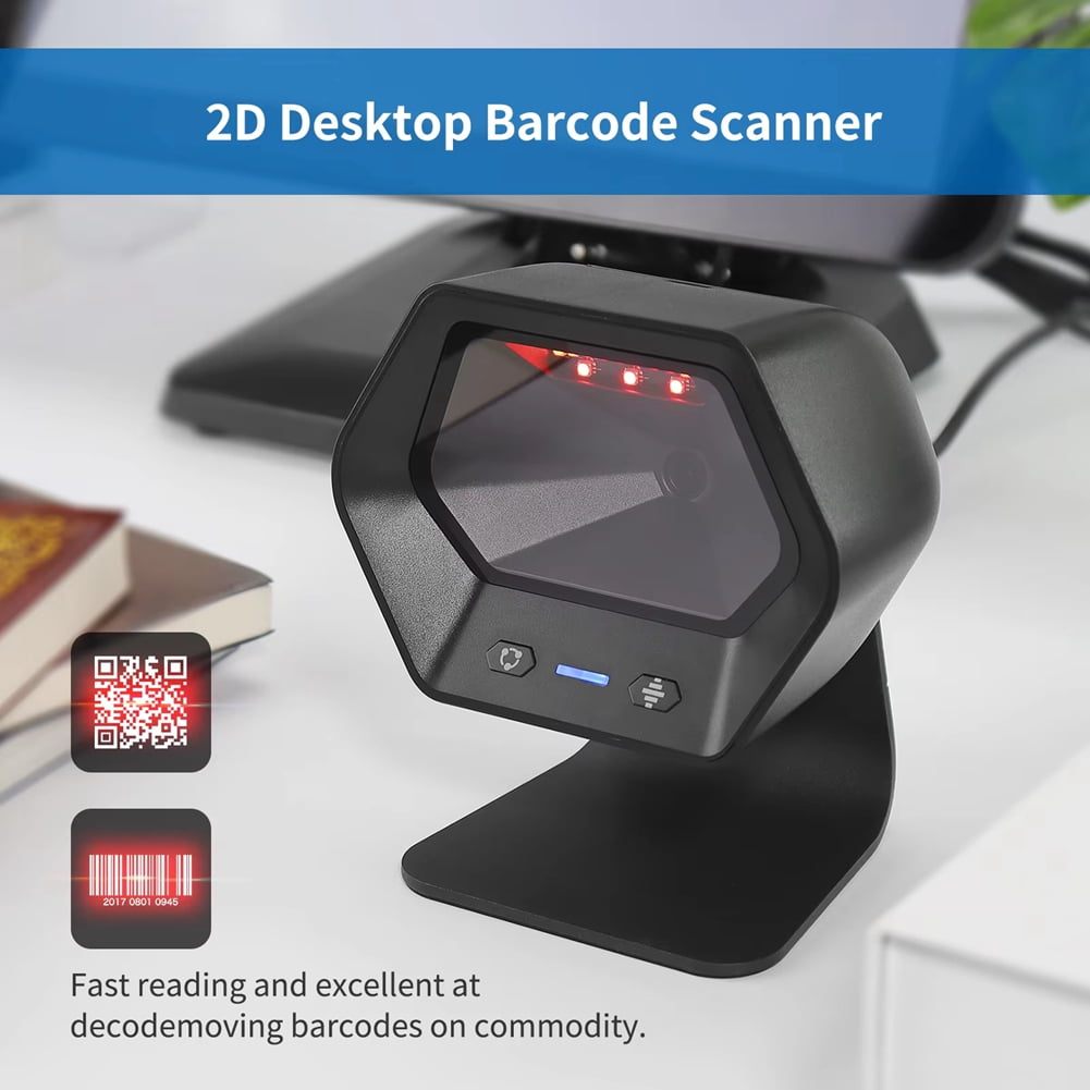 HOT! Desktop 2D QR Barcode Scanner, High Scan Performance Supermarket ...